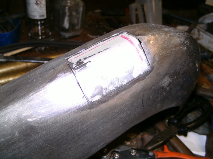 Butt welding a panel for a flush repair.